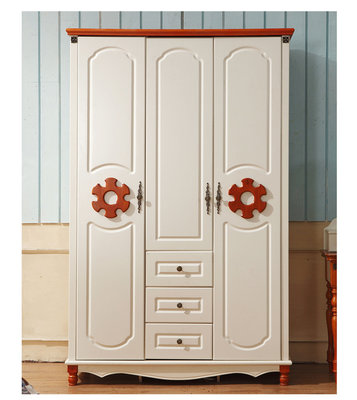 Classic Countryside Style 3 Doors Clothes Cabinet Wardrobes