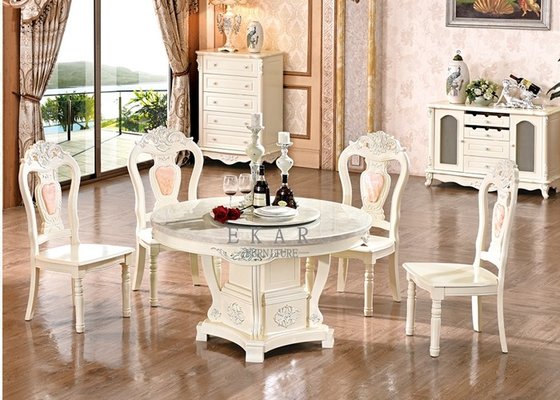 High quality carving italian wooden round dining room table