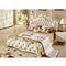 Bedroom Furniture Antique French Style King Size White Leather Wooden Bed