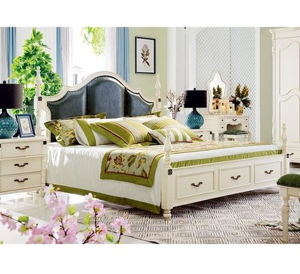 Room Furniture Bedroom Set Latest Wood Double Bed Design With Storage Box