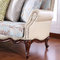 French pastoral leather sofa European living room sofa set