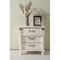 white nightstand with 3 drawers bedsides table
