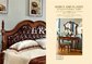 Luxury Leather Antique Solid Wood King Size Bed