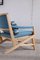 Ash Solid Wood Fabric Leisure Chair Living Room