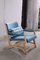 Ash Solid Wood Fabric Leisure Chair Living Room