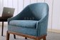 Fabric Leisure Wood Armchair Living Room Chair