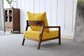 Solid Wood Frame Wooden Fabric Leisure Chair