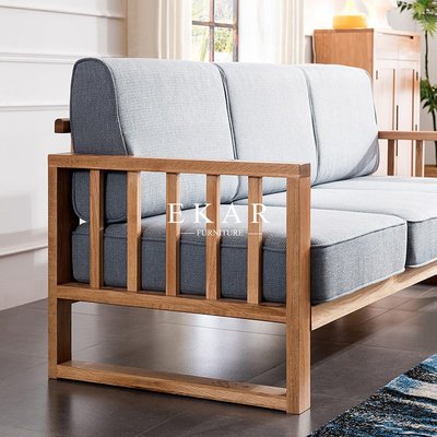 Northern Europe Solid Wood Frame With Seating Cushion Modern Furniture Sofa