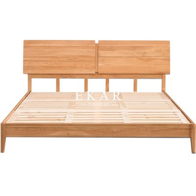 Solid Oak Wood Bed Designer Furniture