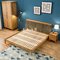 New Modern Design King Size Solid Wood Wooden Furniture Double Bed