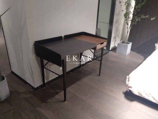 Simple Design Metal Base Study Table Modern Office Desk