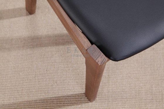 Modern Design Ash Wood Hotel Pu Leather Dining Room Chair