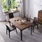 European Simple Furniture 6 Chairs Set Rectangular Dining Table Solid Wood