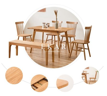 Dining Table Set Designs Solid Oak Wood Italy Modern Furniture