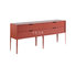 Modern Red Color Buffet Cabinet Sideboard With 4 Drawers