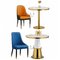 High Back Nordic Design Metal Leg Modern Dining Chair